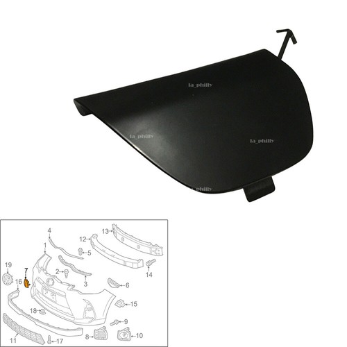 Front Bumper Tow Hook Eye Cover Cap for Toyota Prius C 2015-2016 52127 ...