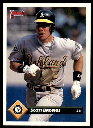 1993 Donruss Baseball Card Scott Brosius Oakland Athletics #419 | eBay