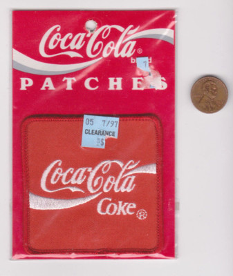 Vtg Coca-Cola Patch-Coke-Red-90's NOS-Iron On-Square | eBay