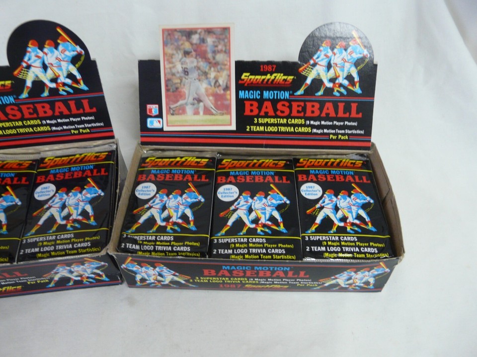 Lot of 2 - 1987 Edition Magic Motion Baseball Sportflics Box of 36 ...