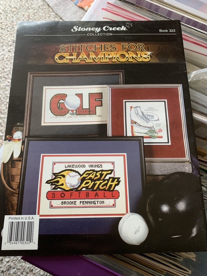 Stoney Creek Stitches for Champions Book 322 Sports Cross Stitch ...
