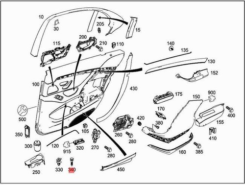 Genuine Trim Clip MERCEDES Amg GT Glc Gle Sl A197 A207 A209 C190 ...