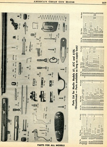 1960 Print Ad of Marlin Model A1 A1C A1DL Rifle Parts List | eBay