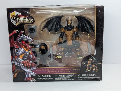 True Legends Black Knight & Blackheart Dragon Figure Set Toys R Us ...