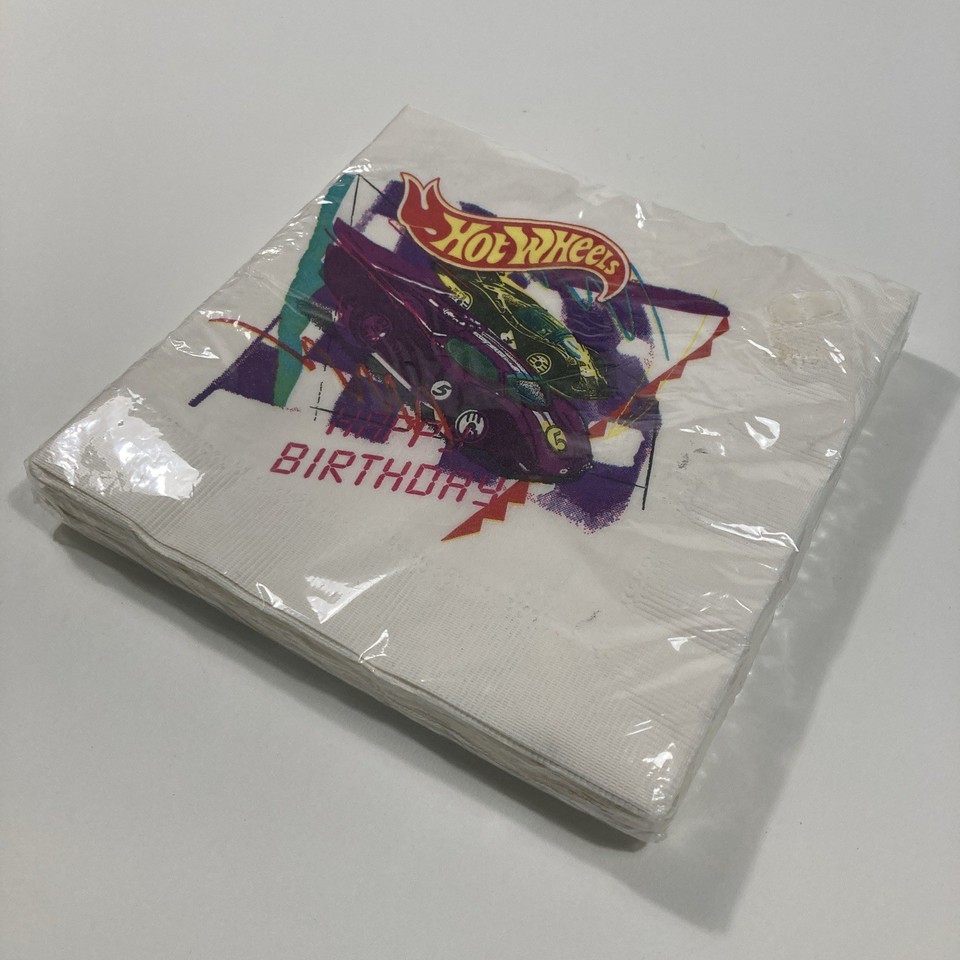 1990 Hot Wheels Paper Plates And Napkins Mattel Reed Paper Art Birthday ...