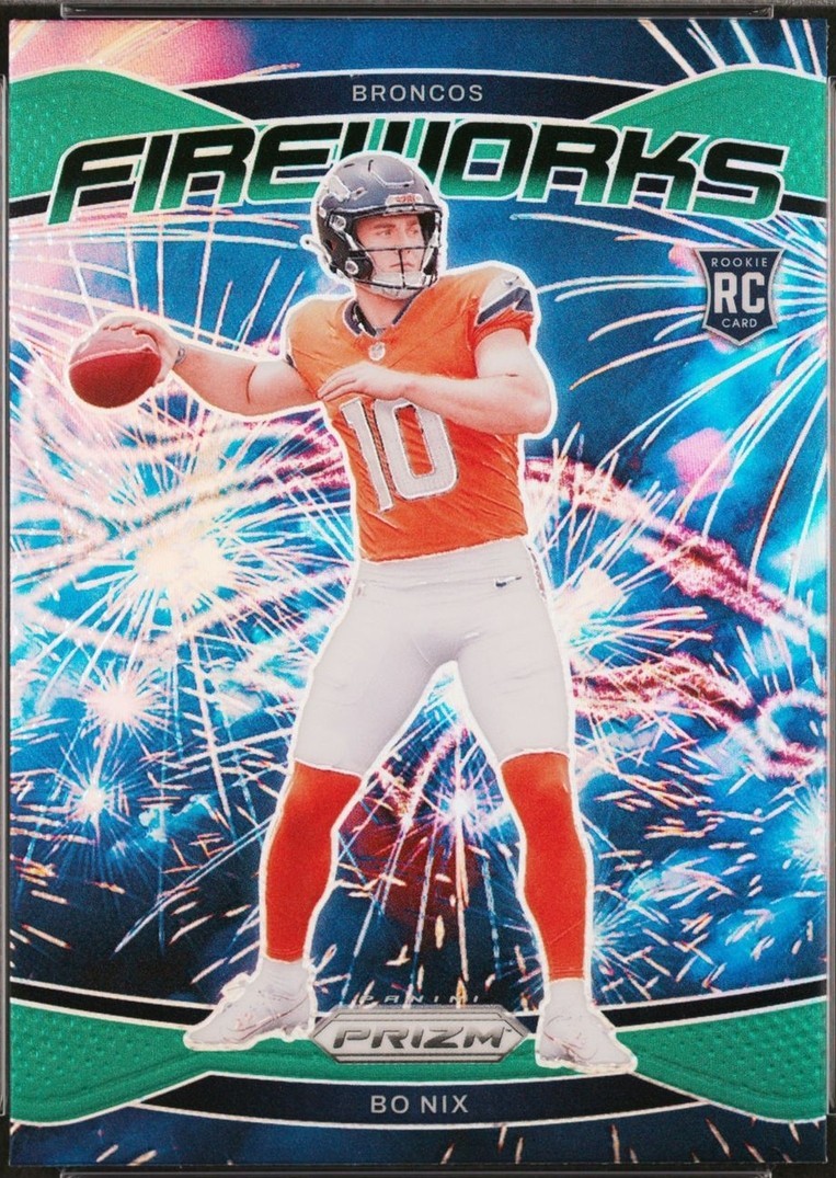 2024 Panini Select - Score Select Throwback Bo Nix #23 Green Prizm /5 ...