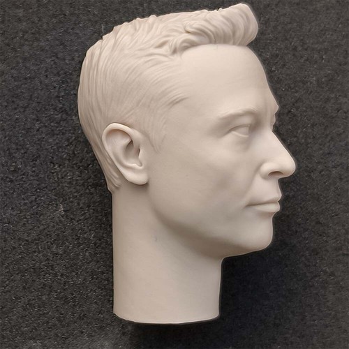 1/6 Head Sculpt Elon Musk Unpainted Carved Fit 12in Male Action Figure ...