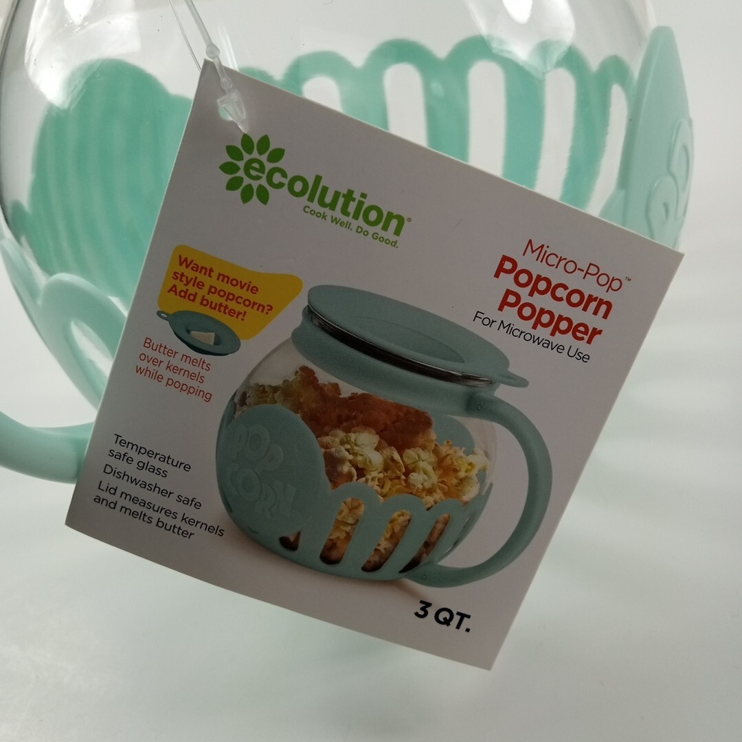 Ecolution 3-in-1, Microwave Micro-Pop Popcorn Popper, Borosilicate ...