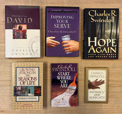 Lot of 6 Charles R. Swindoll Books, Commentary on David, Hope, Your ...