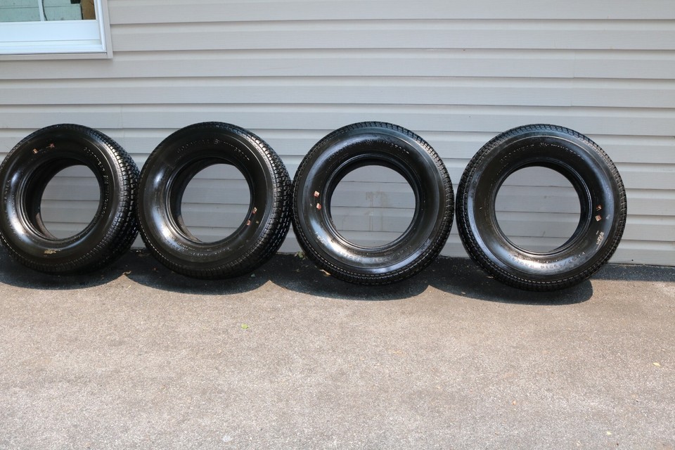 VINTAGE GOODYEAR WINGFOOT PINTRIPE WHITE WALL TIRES 245-60R14 | eBay