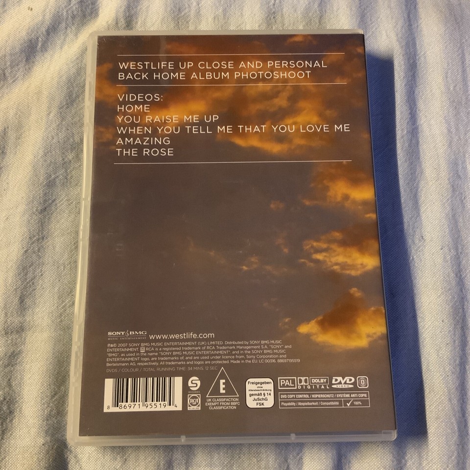 Back Home by Westlife (DVD, 2007) 886971955194| eBay