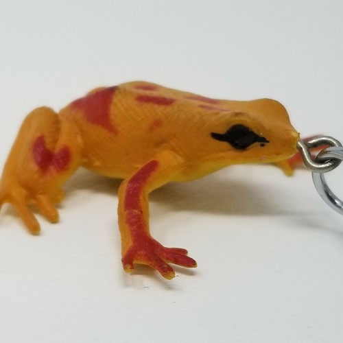 Red Spotted Orange Frog Keychain Vintage Flexible Spread | eBay