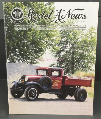 Model A News Restorers Club Vol 50 No 6 November-December 2003 | eBay