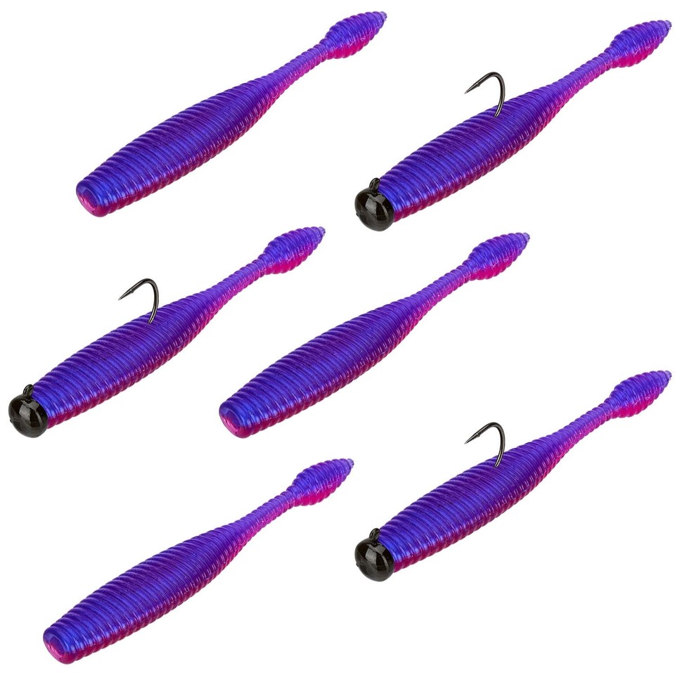 Perfection Lures Dudley's Pre-Rigged Soft Plastics Bass Fishing Kit New ...