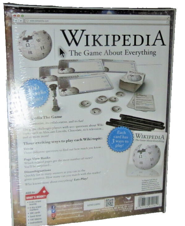 Wikipedia The Game The Online Encyclopedia Trivia Game and More New Sealed | eBay