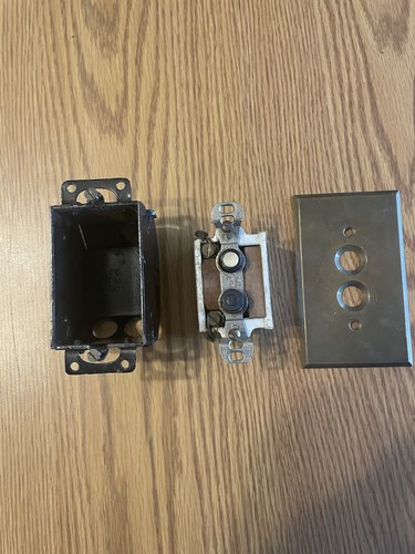 Antique Perkins Push Button Light Switch Single Pole ON/OFF Mother-of ...
