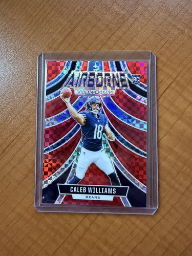 2024 Panini Rookies & Stars Caleb Williams Airborne Red Plaid Rookie RC ...