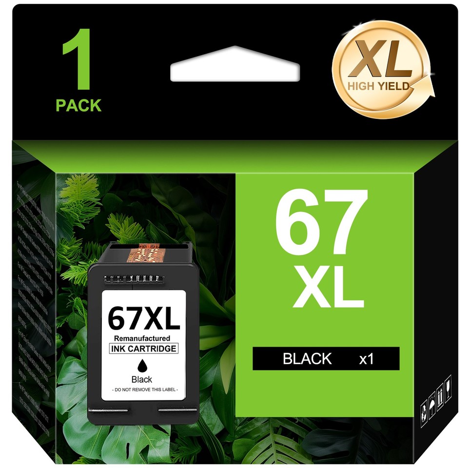 67XL Ink Cartridges for HP Ink 67 Deskjet 2755e 2700e 4110e 4152 4155 ...