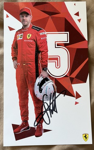 Sebastian Vettel Signed Driver Card F1 Formula One Autograph Ferrari ...