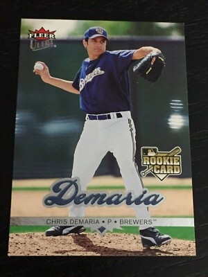 2006 Fleer Ultra CHRIS DEMARIA RC #186 baseball card ~ Brewers Rookie ...