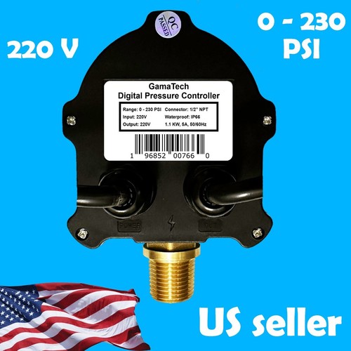GamaTech 220V Digital Pressure Controller Well Water Pump Switch 0-230 ...