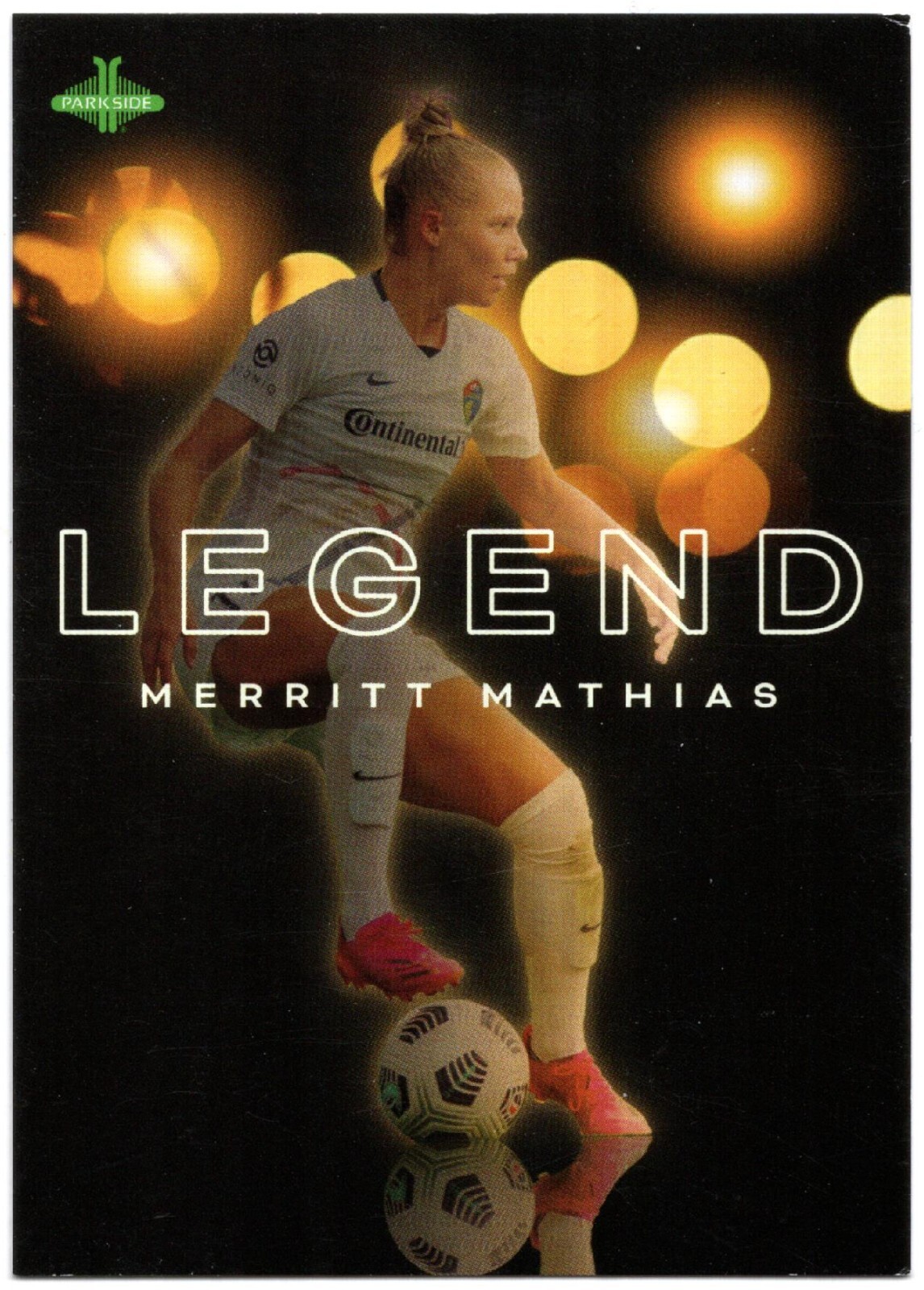 2021 Parkside NWSL Premier Edition MERRITT MATHIAS "LEGEND" Insert Card ...