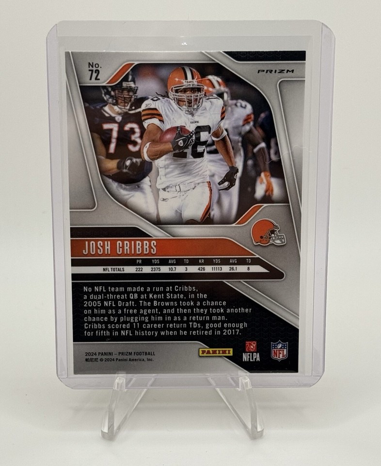 2024 Panini Prizm JOSH CRIBBS #72 PRESS PROOF Silver Browns RARE 🔥 | eBay