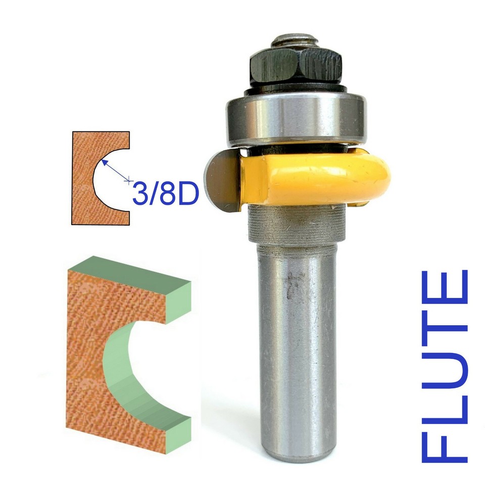 1pc 1/2" shank 3/8" Diameter w/Top Bearing Flute Router Bit | eBay