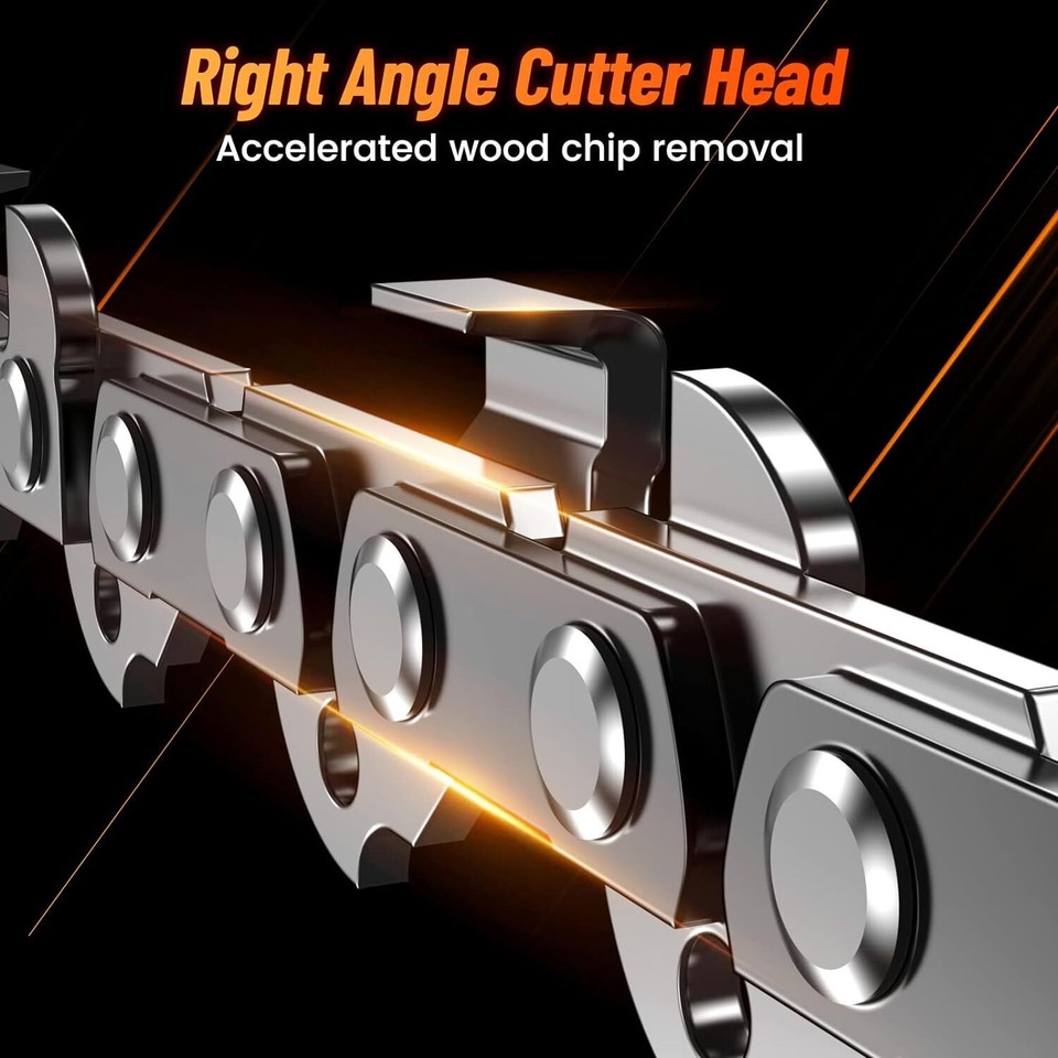 Seesii 3pcs 8"inch Chainsaw Chain Blade 043" Gauge, 1/4" LP Pitch 47 ...