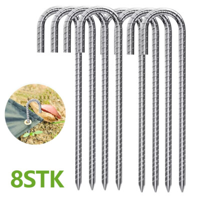 8PCS Heringe Bodenanker Erdnägel Zelt Erdanker 30cm Zeltheringe Stahl ...