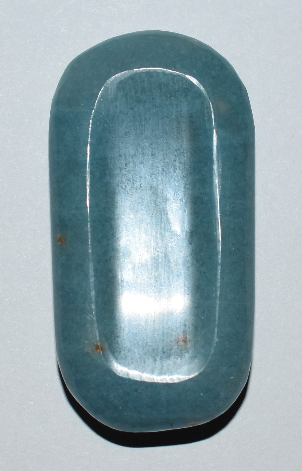 Troilite Crystal Palm Worry Stone Hand Carved Polished Nice Blue Color ...