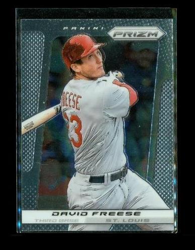 2013 PANINI PRIZM Chrome Baseball Card #8 DAVID FREESE St Louis ...