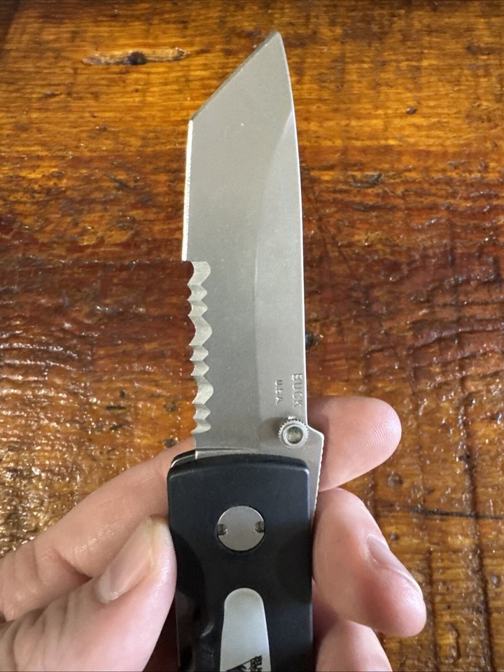 Rare Buck Knives 180 LC Crosslock Deputy 1 Knife With Box. Tanto Style ...