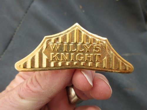 1929 1930 Willys Knight radiator emblem 66B gold plated | eBay