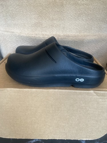 OOFOS OOCLOOG BLACK UNISEX CLOGS MULES SLIP ONS SHOES US WOMENS SZ 7 ...