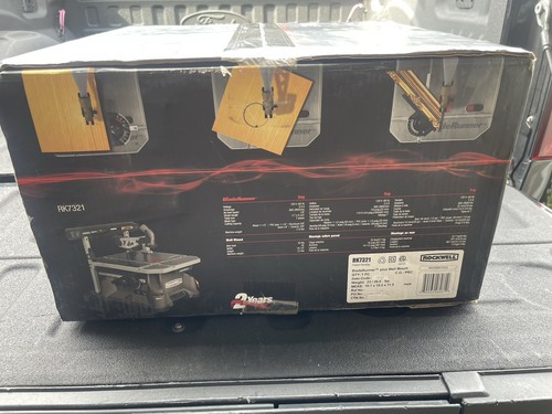 Rockwell RK7321 BladeRunner Kit Plus Wall Mount Portable Tabletop Saw ...