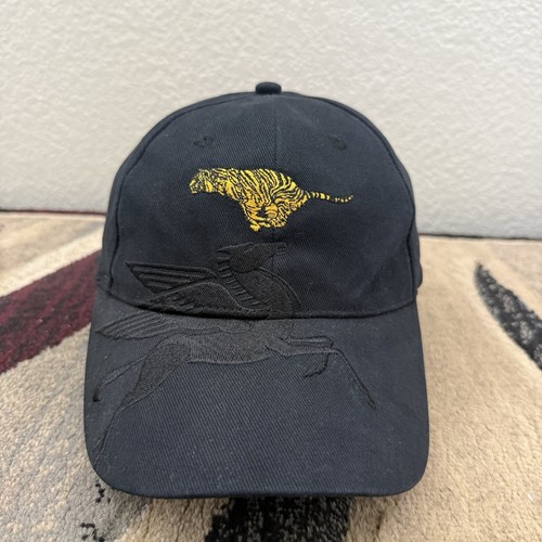 Esso X Mobile 1 Hat Cap Strapback Black Tiger Pegasus Logo Exxon Mobile ...