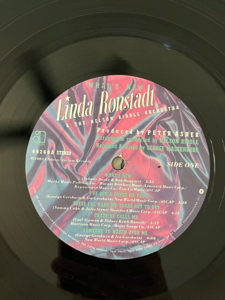 SIGNED LINDA RONSTADT WHATS NEW RIDDLE ORCH 1983 12" ROCK VINYL LP ...