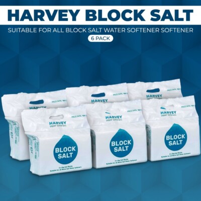(6pack-12block ) Harvey Block Salt Suitable for all Water Softener 8kg ...