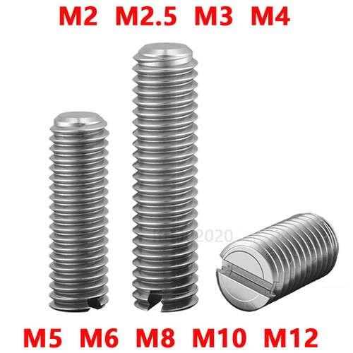 M2 M3 M4 M5 M6 M8 M10 A2 Stainless Steel Set Slotted Grub Screws - 2 To ...