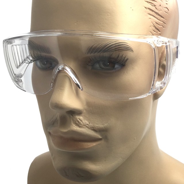 Extra Large Fit Over Most Rx Glasses Sunglasses Safety Science Lab Dark ...