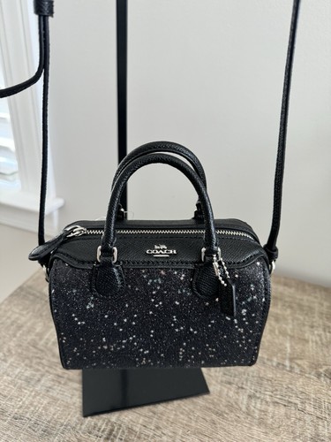 NWT Coach Micro Mini Bennett Star Glitter Satchel Crossbody Purse In ...