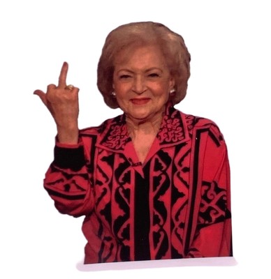 Betty White Middle Finger Sticker | eBay