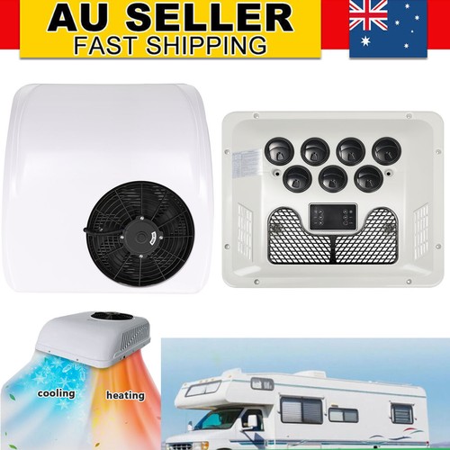 12V 13500 BTU AC Air Conditioner Heat & Cool RV Caravan Truck BUS Cabin ...
