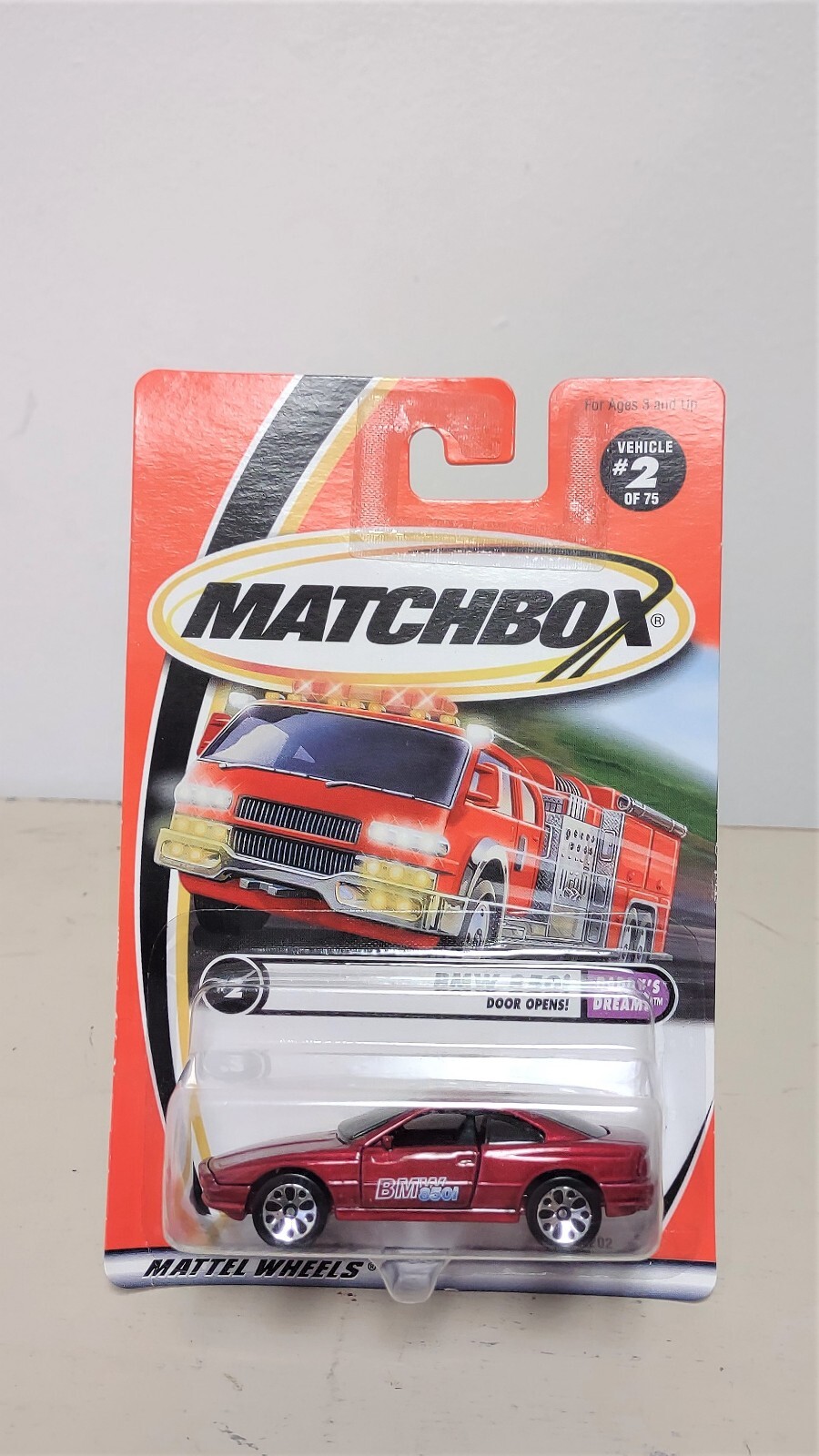 2000 Matchbox BMW 850i Daddy's Dream #2/75 Red Car Door Opens NEW NOS ...