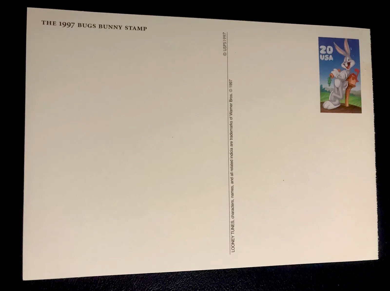 U.S.First Day Issue "BUGS BUNNY" Card 4-1/25" x 6" w/stamp | eBay