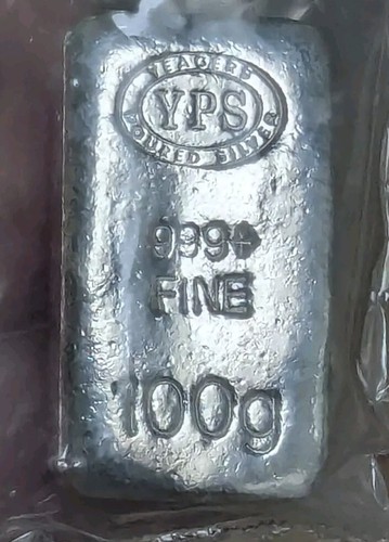 Yeagers Poured Silver 100 Gram Silver Bar .999 Fine Silver..Sealed From ...
