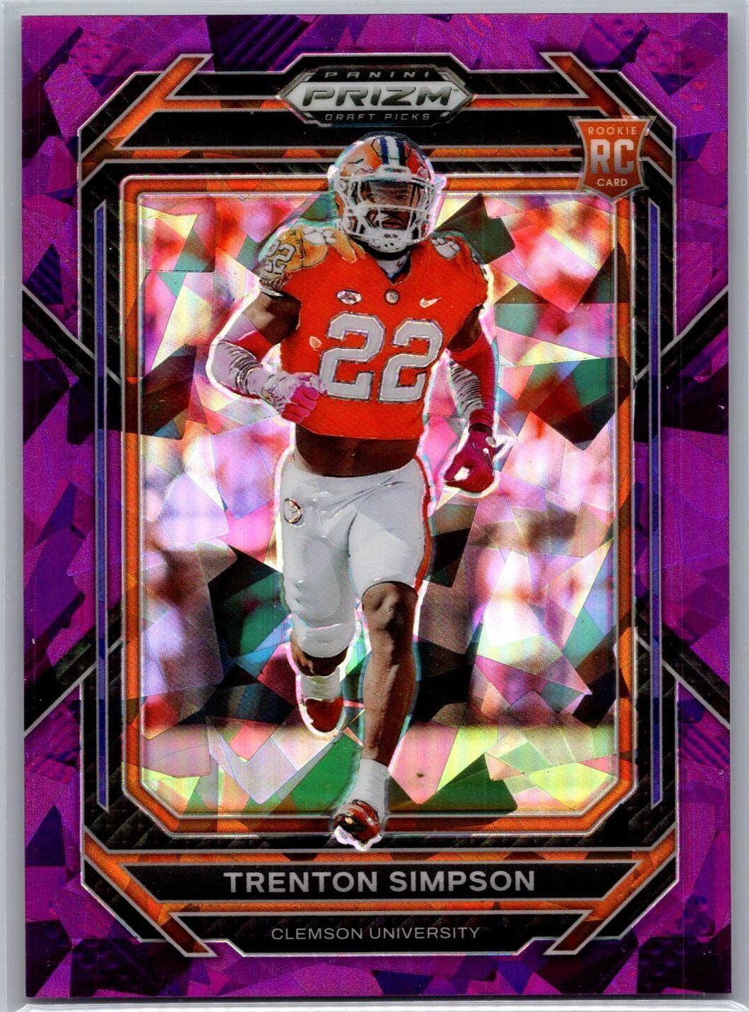 2023 Panini Prizm Draft Picks - Trenton Simpson #178 Purple Ice Prizm ...