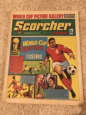 Scorcher and Score Comic - 18 May 1974 World Cup Superstars Eusebio ...