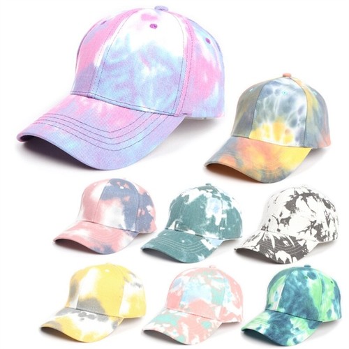 Spring Summer Adult Gradients Color Leisure Baseball Cap Tie-Dye Design ...